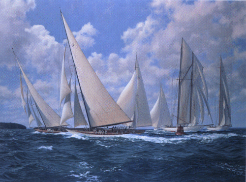 "Big Class, Astra Rounding The Mark" - The Sporting Gallery